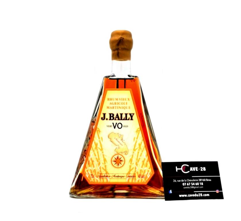 Bally VO – Bouteille Pyramide – Rhum de Martinique – La cave du 28